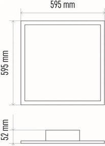 EMOS CCT přisazený LED panel 600x600mm s dálkovým ovládáním ZM5173