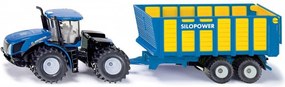 Kovový model siku farmer - traktor new holland s přívěsem joskin