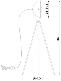 Lucide 05730/01/30 - Stojací lampa ALVARO 1xE27/40W/230V