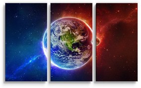 Sablio Obraz - 3-dílný Planeta Země - 120x80 cm