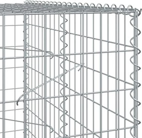 Gabionový koš s víkem 150 x 100 x 200 cm pozinkované železo 3295226