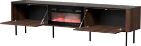 TV stolek Linos II, ořech warmia / černá