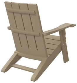 Zahradní židle Adirondack světle hnědá 75 x 88,5 x 89,5 cm PP,  364175