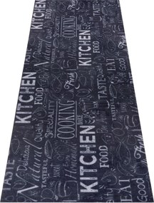 Behúň Cook & Clean 105731 Black White, 50x150, čierna, čiernobiela, kuchyňa, Hanse Home