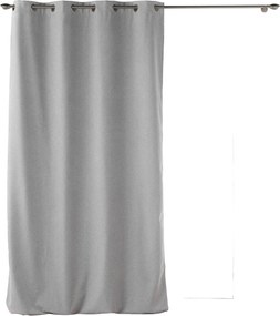Záclona na průvlečných kroužcích JUPITER GREY, 140 x 260 cm, termoizolační