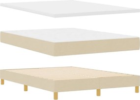 Postel s boxspringem s polštářem Krémová 160 x 200 cm textil 3338935