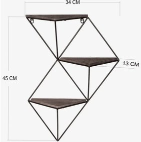 Nástěnná police 34x45 cm smrk