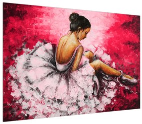 Obraz sedící baletky (100x70 cm)