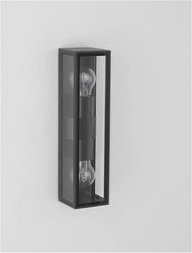NV 9492442 Venkovní nástěnné svítidlo REGINA antracitový hliník a čiré sklo E27 2x12W 220-240V bez žárovky IP65 - NOVA LUCE