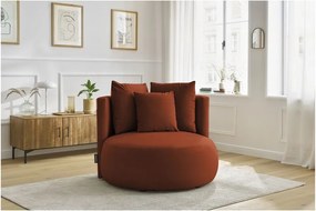 Oranžové sametové křeslo Cesar – Bobochic Paris