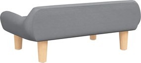 Pelíšek pro psy světle šedý 70 x 40 x 24 cm textil 171946