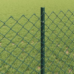 Plot s řetězovým odkazem a sloupkem 25 x 0,8 m Zelená Síťovina 3336247