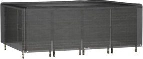 Plachta na zahradní nábytek s 12 očky 240x180x80 cm obdélníková 319301