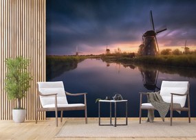 Fototapeta na míru Větrné Mlýny Kinderdijk-Elshout | Vliesová fototapeta na zed' | DFTNXXL3022