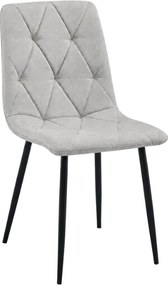 Šedá židle LIBRA PLATINUM GREY s černými nohami