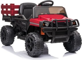 LEAN CARS Bateriové autíčko BDM0926 LED MP3 dálkové červené