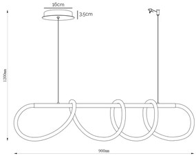 ONLI - LED Lustr na lanku AMANDA LED/40W/230V 4500K matný chrom