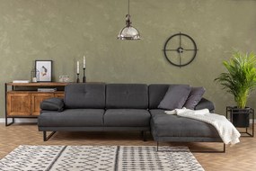 Hanah Home Třímístná pohovka MUSTANG antracitová pravá 560ARE1218