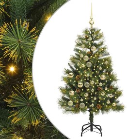 Umělý sklopný vánoční stromeček s kužely Zelená 120 cm 3395075
