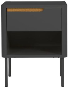 OnaDnes -20% Matně antracitově šedý lakovaný noční stolek Tenzo Switch 45 x 39 cm