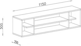 Meblar Sestava Mobi G Barva: bílý lux + tyrkys