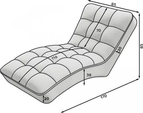Relaxační křeslo - lenoška NANA, zelená (nube 35)