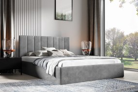 Eka Čalouněná postel LENY 180x200 cm Barva látky Trinity: (2315) Tmavá šedá, Úložný prostor: Bez úložného prostoru