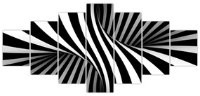 Abstraktní obraz se zebrovými pruhy (210x100 cm)