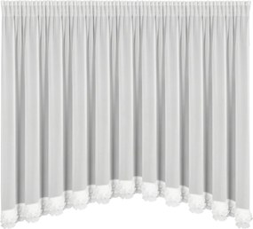 ZÁCLONA NA PÁSCE LUISA 400X160 CM BÍLÁ