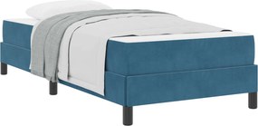 Postel s boxspringem s matrací Tmavě modrá 90 x 200 cm textil 3398669