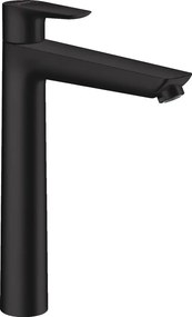 Hansgrohe Talis E, vysoká umyvadlová baterie 240 s odtokovou soupravou s táhlem, černá matná, 71716670
