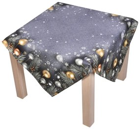 Forbyt Vánoční ubrus Jehličí a baňky 85x85 cm