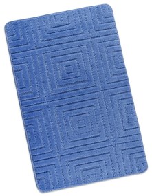 Bellatex Koupelnová předložka Standard Čtverce sv. modrá, 60 x 100 cm