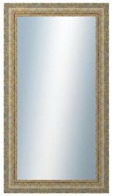 DANTIK - Zarámované zrcadlo - rozměr s rámem cca 50x90 cm z lišty ZVRATNÁ bílozlatá plast (3067)