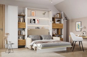 LENART Výklopná postel BED CONCEPT BC-04 140x200 Kašmír: šedá