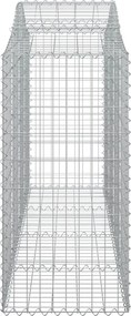Klenuté gabionové koše 7 ks 200x50x100/120cm pozinkované železo 3145645