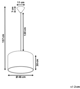 Závěsná lampa bílo -zelená KELLS Beliani