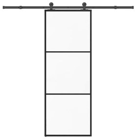 Posuvné dveře s kováním 76x205 cm ESG sklo a hliník