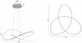 Toolight - LED stropní svítidlo + dálkový ovladač APP393-CP, chromová, OSW-06909