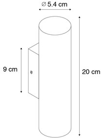 Moderní nástěnná lampa bronzová 2-světlo - Jeana
