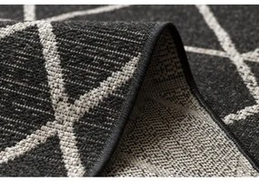 koberec SIZAL FLOORLUX 20508 Černá / stříbrný TROJÚHELNÍK velikost 200x290 cm | krásné koberce cz