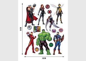 Dětská samolepka na zeď Marvel Avengers, Disney | 65 x 85 cm | DDK2326