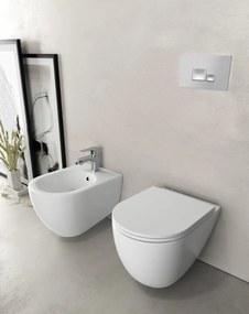 Isvea Infinity závěsná WC mísa 36,5 x 53 cm Rimless keramika bílá 10NF02005