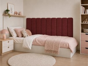 Rovný čalouněný panel na zeď PLYŠ se zaoblenými rohy Zvolte barvu: Světle modrá, Zvolte rozměr: 30x60 cm, Uchycení na zeď: Bez uchycení (možnost použití lepidla)