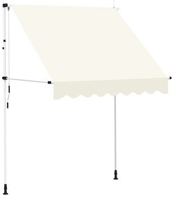 Ručně zatahovací markýza 200 cm krémová 143694