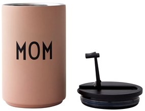 DESIGN LETTERS Termo hrnek Mom 350 ml, růžová barva, kov, plast