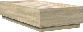 Rám postele s LED osvětlením dub sonoma 75 x 190 cm kompozit 3209669