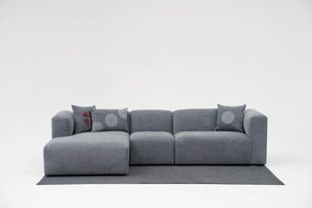 Hanah Home Rohová pohovka LINDEN levá šedá