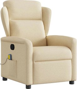 vidaXL Masážní polohovací křeslo textil [4015587] Barva: krémová