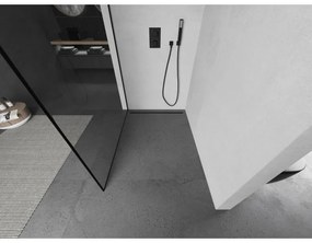 Mexen Kioto sprchová zástěna 90x200 cm 8 mm, černý profil, sklo černý rám, 800-090-101-70-70